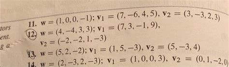 Solved In Problems Express The Indicated Vector W As A Chegg