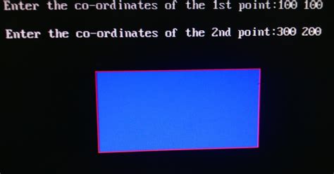 Coding Bca C Program For Drawing A Rectangle And Color It Using