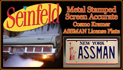 Seinfeld Cosmo Kramers Impala Assman Metal Stamped Etsy