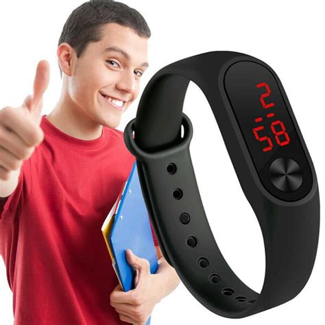 Silicone Led Display Waterproof Watch Digital Wris Vicedeal
