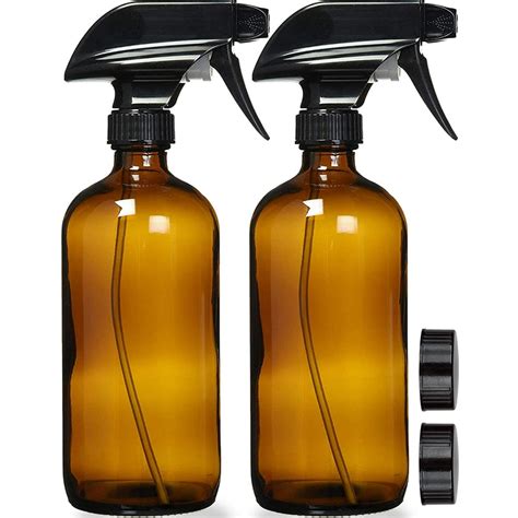 Empty Reusable Glass Spray Bottles 16oz Refillable Glass Spray