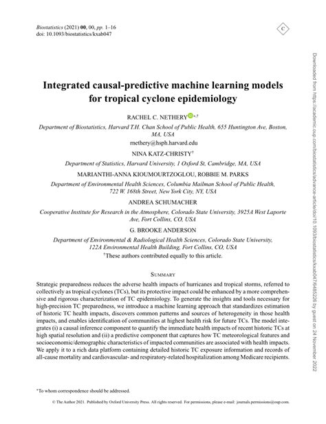 pdf integrated causal predictive machine learning models for tropical