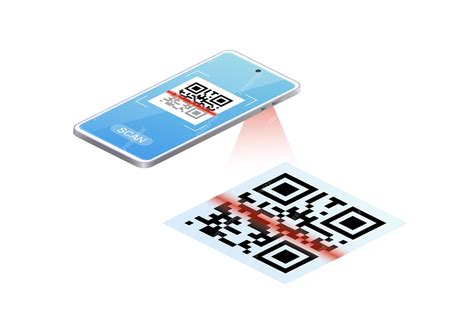 Сканирование Qr кода на мобильный телефон изометрическая рамка Qr кода и сканирование телефона