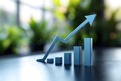 Rising Bar Graph With Upward Symbolizing Business Growth Success And Financial Progress Stock