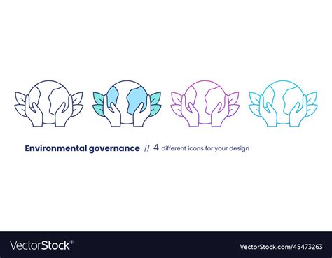 Environmental Governance Icon Esg Concept Vector Image