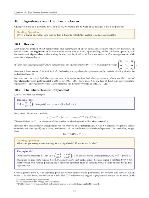 Mit18701f21lect10 Pdf Eigenvalues And Eigenvectors Matrix