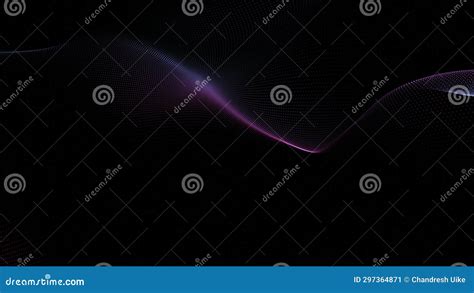 Abstract Glowing Line Particles Wave Dark Background Abstract Pattern Futuristic Hi Tech