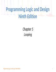 Unit Slides Pptx Programming Logic And Design Ninth Edition