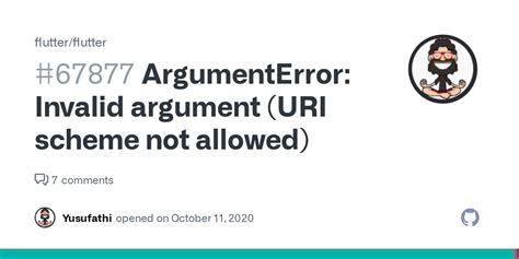 argumenterror invalid argument uri scheme not allowed · issue 67877