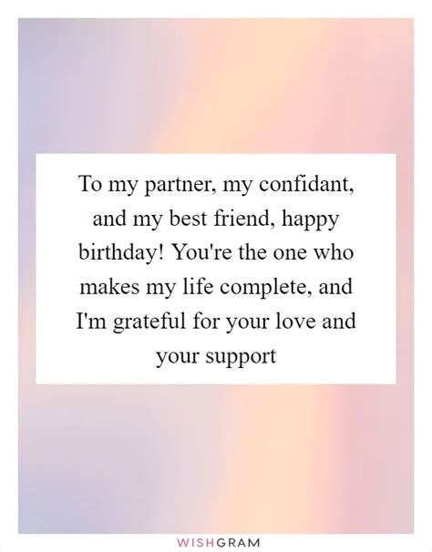 To My Partner My Confidant And My Best Friend Happy Birthday Youre