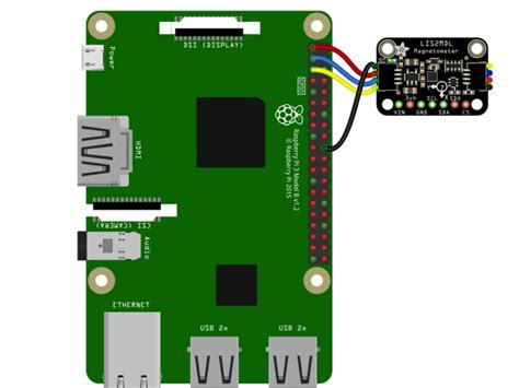 python and circuitpython adafruit lis2mdl triple axis magnetometer