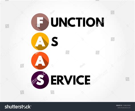 Faas Function Service Acronym Concept Background Stock Vector Royalty