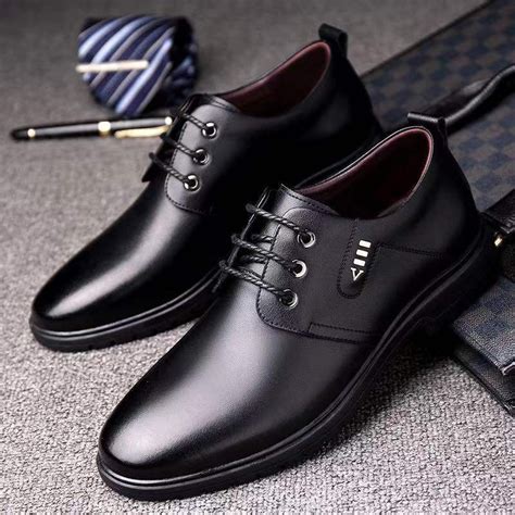 Mens Leather Shoes Formal Business British Style Casual Shoes Soft