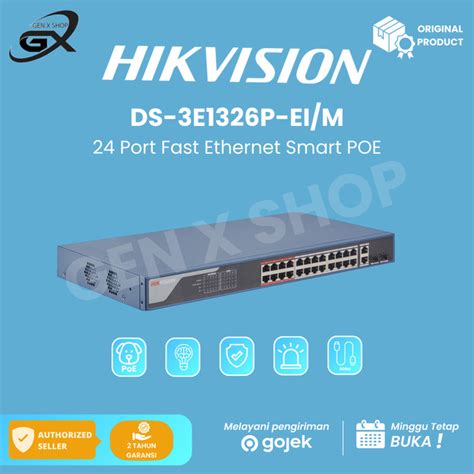 Jual Hikvision Switch Ds 3e1326p Ei M 24 Port Fast Ethernet Smart Poe Switch Kab Tangerang