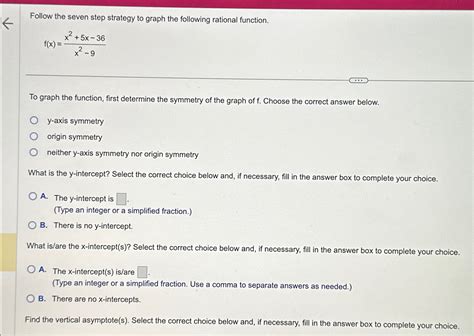 Solved Follow The Seven Step Strategy To Graph The Following