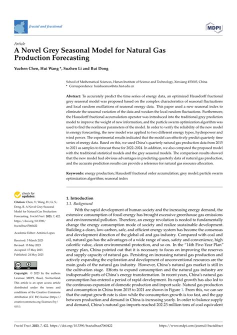 Pdf A Novel Grey Seasonal Model For Natural Gas Production Forecasting