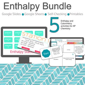 AP Chemistry Enthalpy Calorimetry Self Checking Bundle By Unbroken Bond