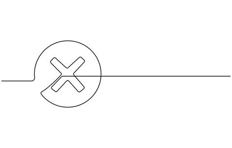 Wrong Symbol One Line Art 57045166 Vector Art At Vecteezy