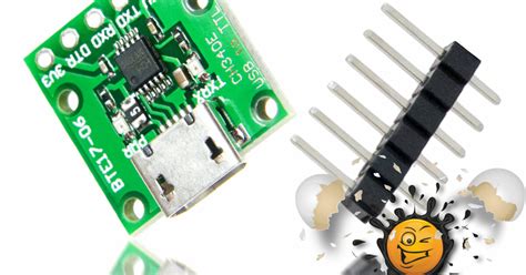 CH340E USB TTL RS232 UART DTR Micro Seriell Konverter IoT Powered By