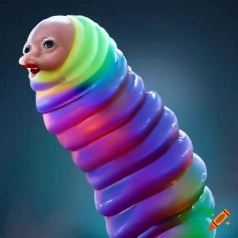 Colorful Gummi Worm With Celebrity Faces On Craiyon