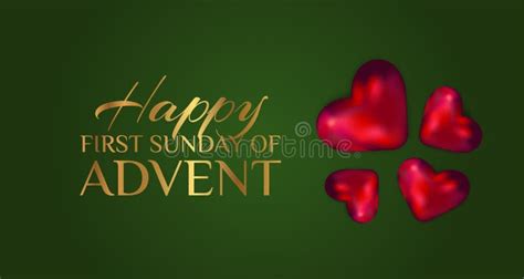 Happy First Sunday Of Advent Background Illustration Stock Vector