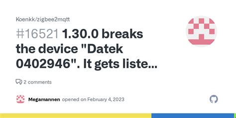 1300 Breaks The Device Datek 0402946 It Gets Listed As Unsupported