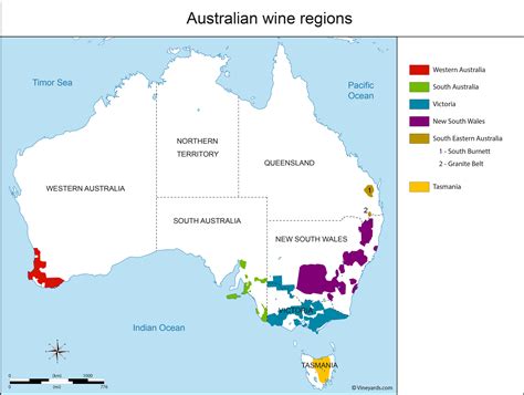 Australia Map Vinos Vino
