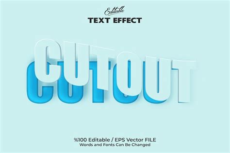 Premium Vector Editable Text Effect Cutout Text Paper Cut Style