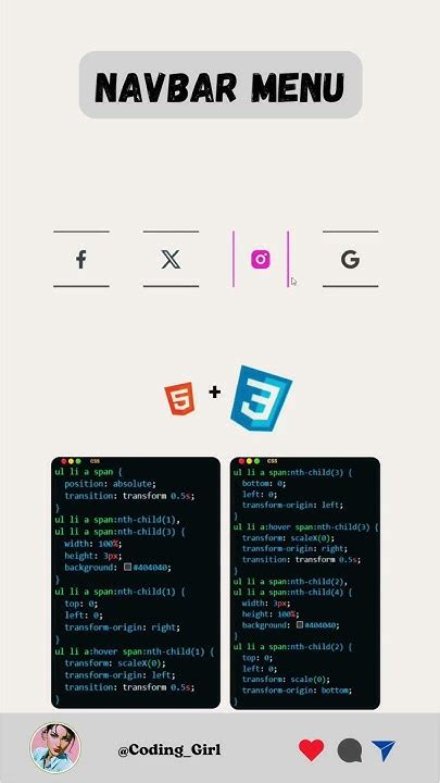 Navbar Menu 💥 Shortvideo Codinglover Webdesign Bts Webcode