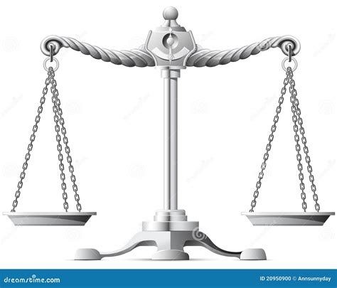 Escalas de la justicia ilustración del vector Ilustración de vector