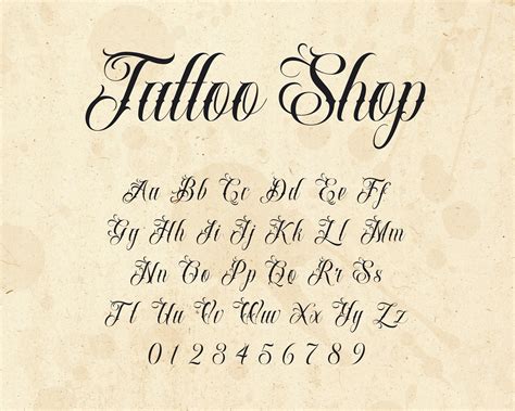 Tattoo Cursive Alphabet