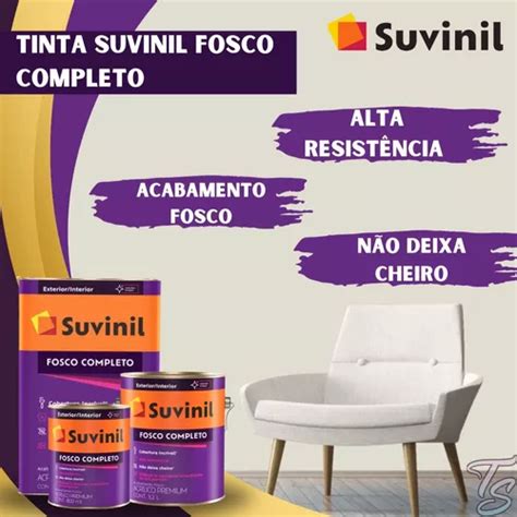 Tinta Acrílica Fosco Completo 3 6l Escolha A Cor Suvinil R 249 em