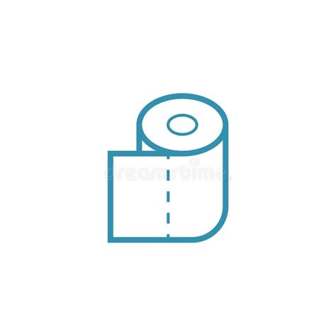 Toilet Paper Roll Vector Illustration Decorative Design Stock Vector