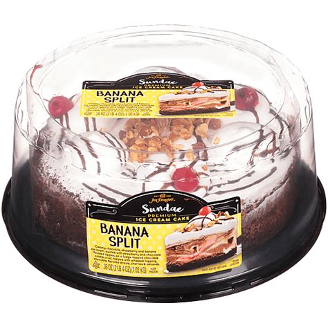 Jon Donaire Banana Split Sundae Premium Ice Cream Cake 36 Oz Ice