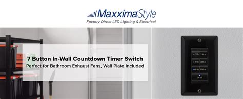 Maxxima 1875 Watt 7 Button Countdown Timer Switch Maximum 60 Minute Delay 1 2 Hp Perfect For