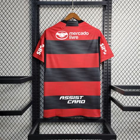 Camisa Flamengo I Patrocínios 23 24 Torcedor Adidas Masculina