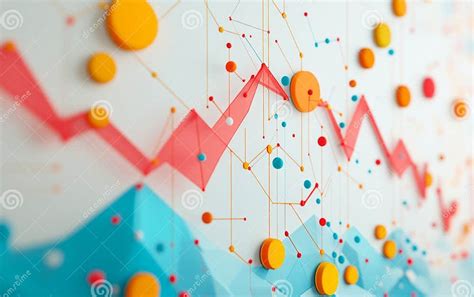 Abstract Data Visualization With Colorful Geometric Shapes And Lines Stock Image Image Of