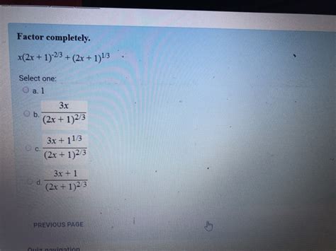 Solved Factor The Trinomial Completely By Using Any Method
