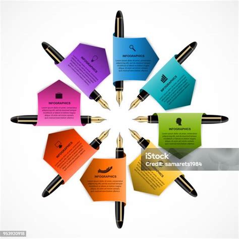 비즈니스 인포그래픽 디자인식 형판 채색기법 잉크펜 0명에 대한 스톡 벡터 아트 및 기타 이미지 0명 3차원 형태 개념 Istock