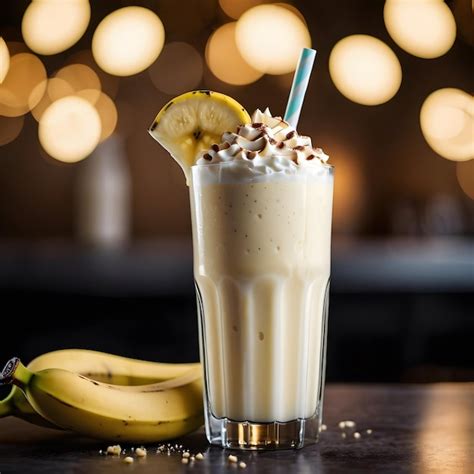 Banana Milkshake Premium Ai Generated Image