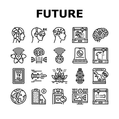 Future Techology Digita Modern Icons Set Vector 24131232 Vector Art At