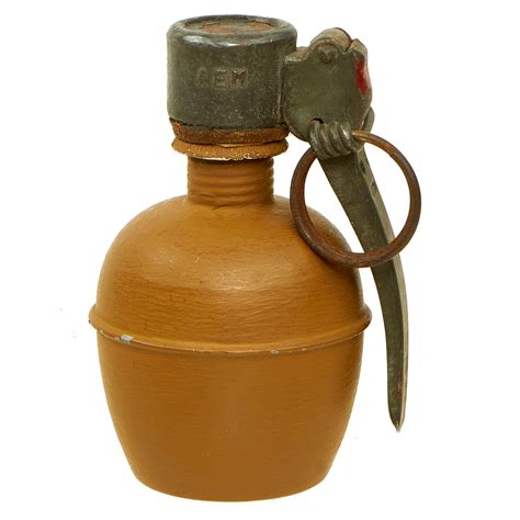 Original French Wwii Inert Grenade à Main Of 37 Offensive Grenade With