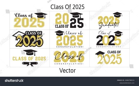Set Class 2025 Eps Scalable Vector Stock Vector Royalty Free