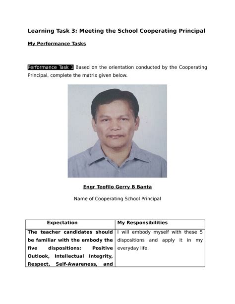 Learning Task 3 Lecture Learning Task 3 Meeting The School