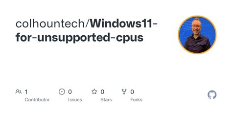 github colhountech windows11 for unsupported cpus