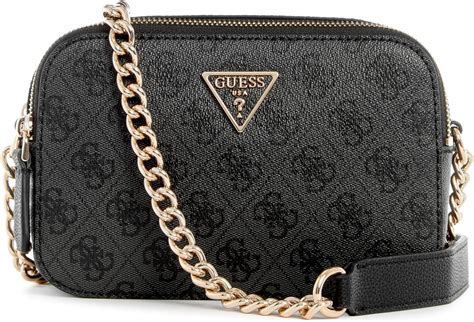 Guess Noelle Crossbody Camera Coal Logo Handbags