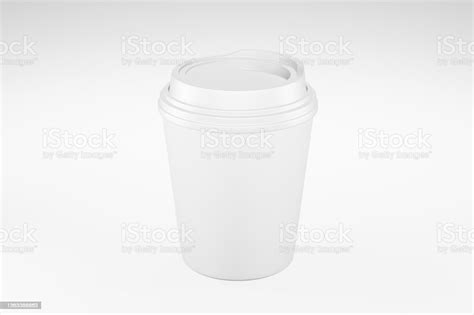 커피 나 차를위한 플라스틱 뚜껑이있는 현실적인 빈 종이 컵 3d 패키지 제품 마시는 머그잔 모형 0명에 대한 스톡 사진 및 기타 이미지 Istock