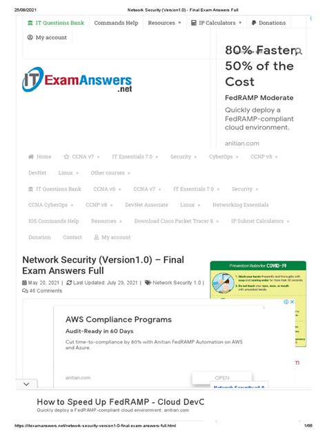 Network Security Version10 Final Exam Answers Full Download Free Pdf Public Key