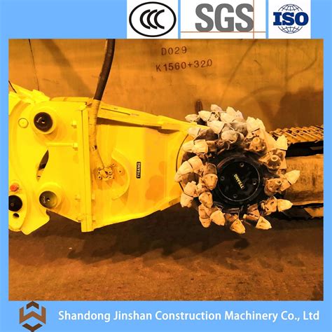 Excavator Horizontal Drum Cutter For Road Surface Crushing Mining Rock