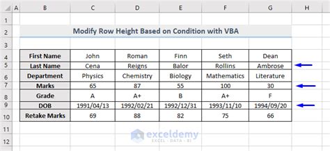 Vba To Customize Row Height In Excel 6 Methods Exceldemy